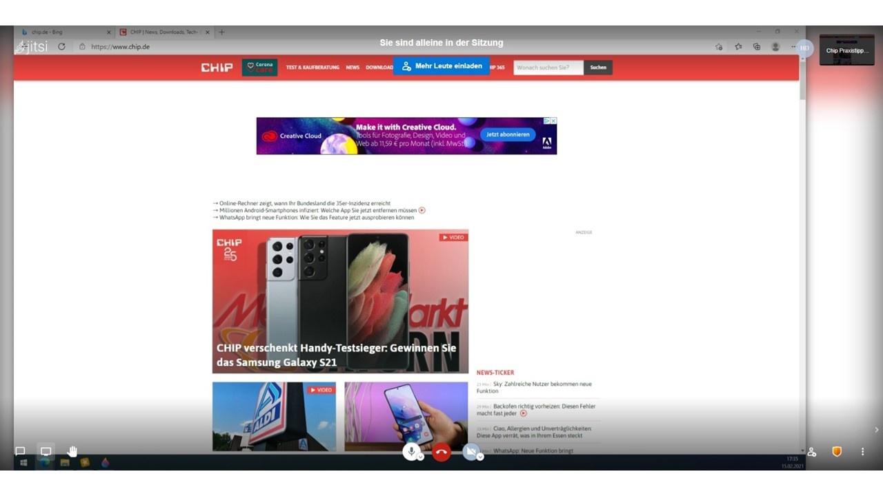 Jitsi Screen Share - so funktioniert es - CHIP